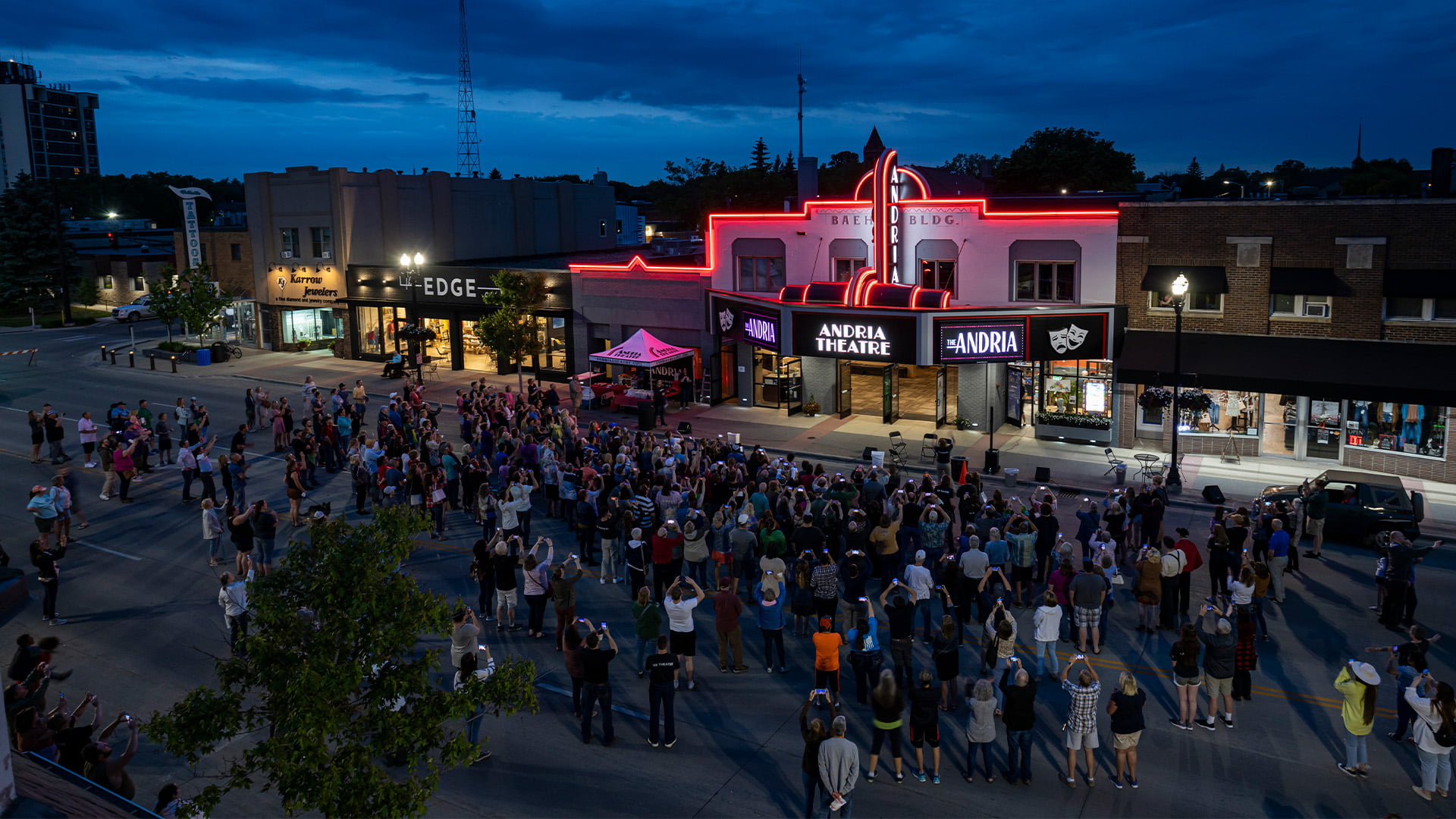 Andria Theatre Marquee Brings Light to Downtown Alexandria – Widseth